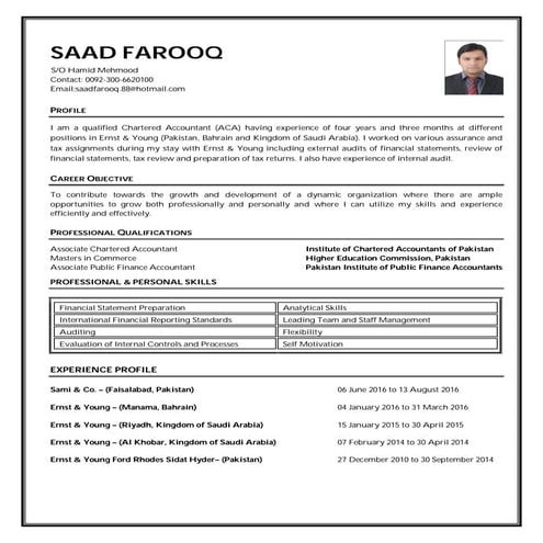 CV - Saad Farooq | PDF