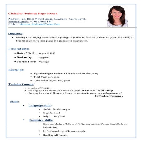 Christine Heshmat C.V | PDF