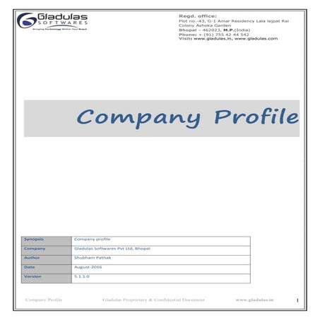 GL_Company Profile- Version-5.1.0.0 | PDF
