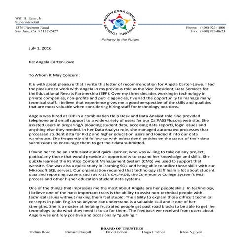 Angela_Lowe_Recommendation | PDF | Business | Business and Finance