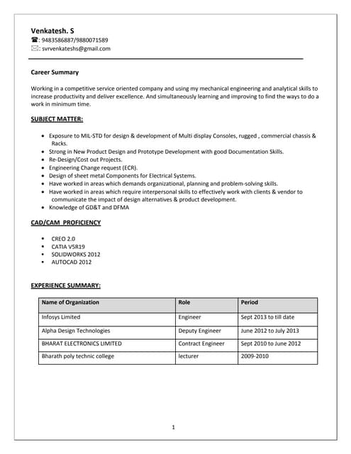 Resume- June 2015 | PDF