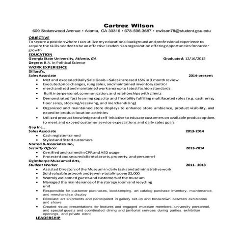 Resume Update | DOCX