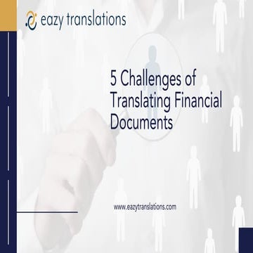 5 Challenges of Translating Financial Documents | PDF
