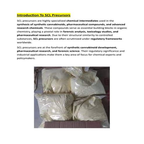 5CL Precursors.pdf (pecialized chemical) | PDF