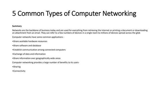 Types of network in ICT which helps the students for better ...
