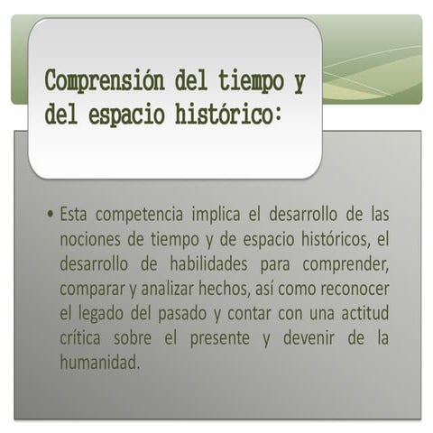 5 comprension del tiempo y el espacio historico | PPT