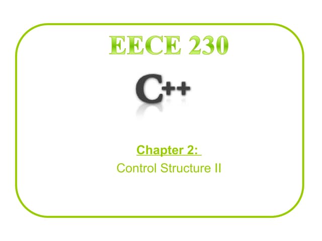 Lecture On Control Structures For While Do While Loop Ppt 9054