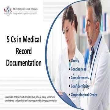 5 Cs in Medical Record Documentation | PPTX