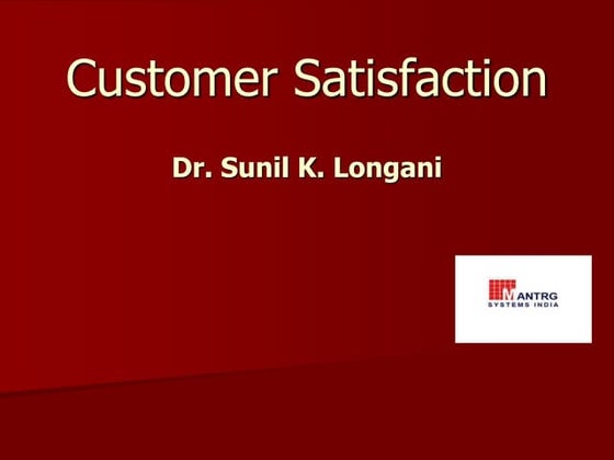 Customer satisfaction | PPT