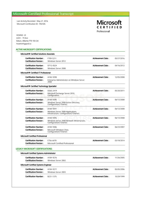 Certifications | PDF