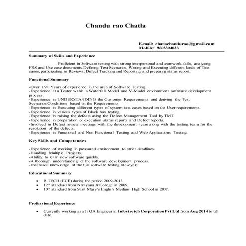 CV for testing | DOCX