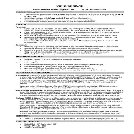 Khushbu - SAP ABAP (CRM module) | PDF