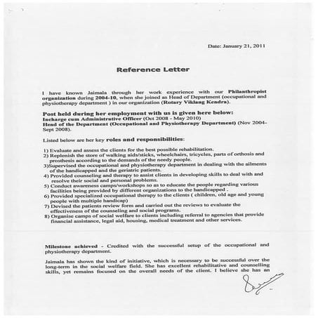 Rotary Viklang Kendra reference letter | PDF