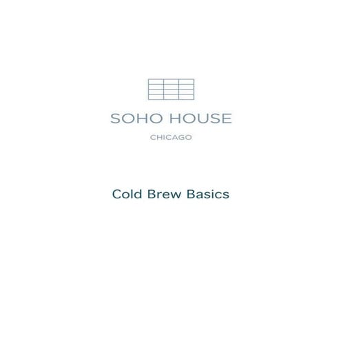 Cold Brew Basics2 | PDF | Food & Drink