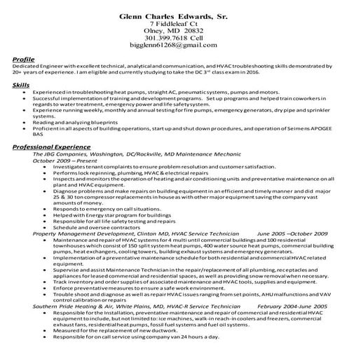 Glenn Resume 2012 | DOCX