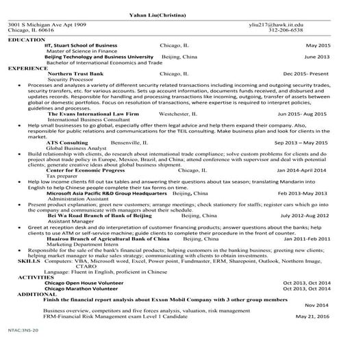 Xiaobei li cv | DOCX