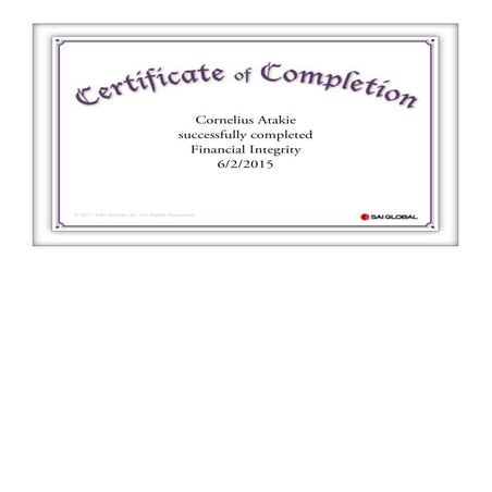 Financial Integrity | PDF