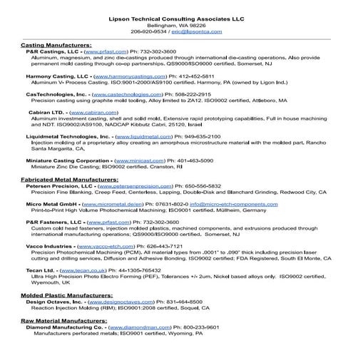 Lipson-TCA Line Card | PDF