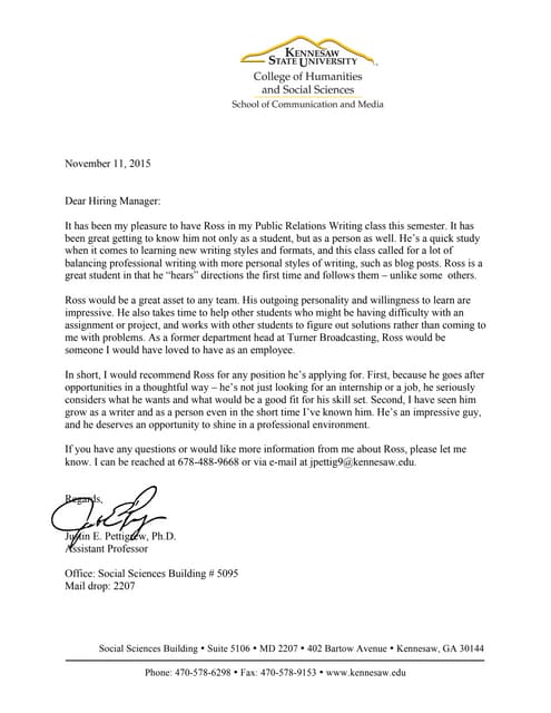 Letter of Recommendation Danielle Lahanas | PDF