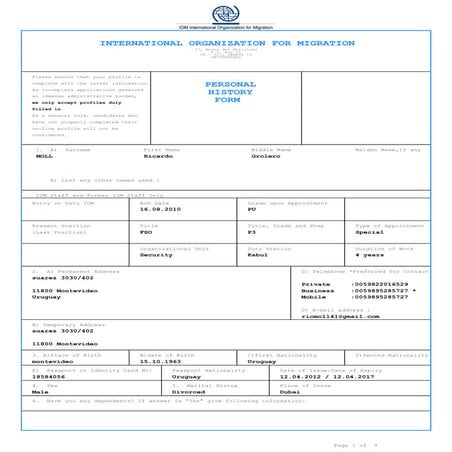 IOM History profile | PDF