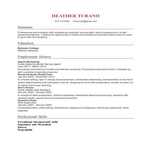 Heather Turano Resume | PDF