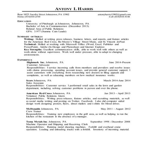 Fraser Resume | DOCX