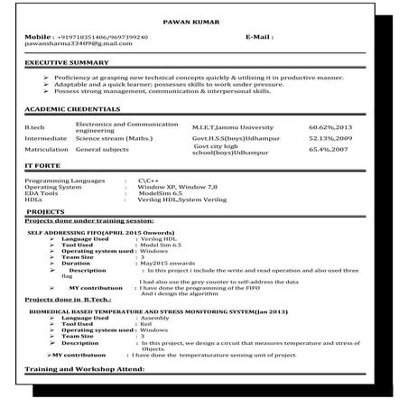 pawan resume | PDF