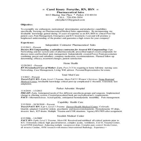2015 Carol Koury Forsythe Resume | DOCX