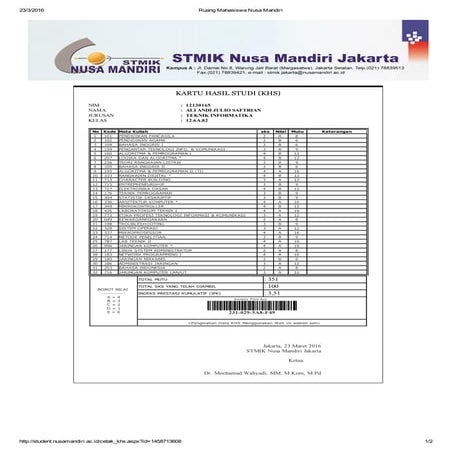 KHS Semester 1 sampai 5 | PDF