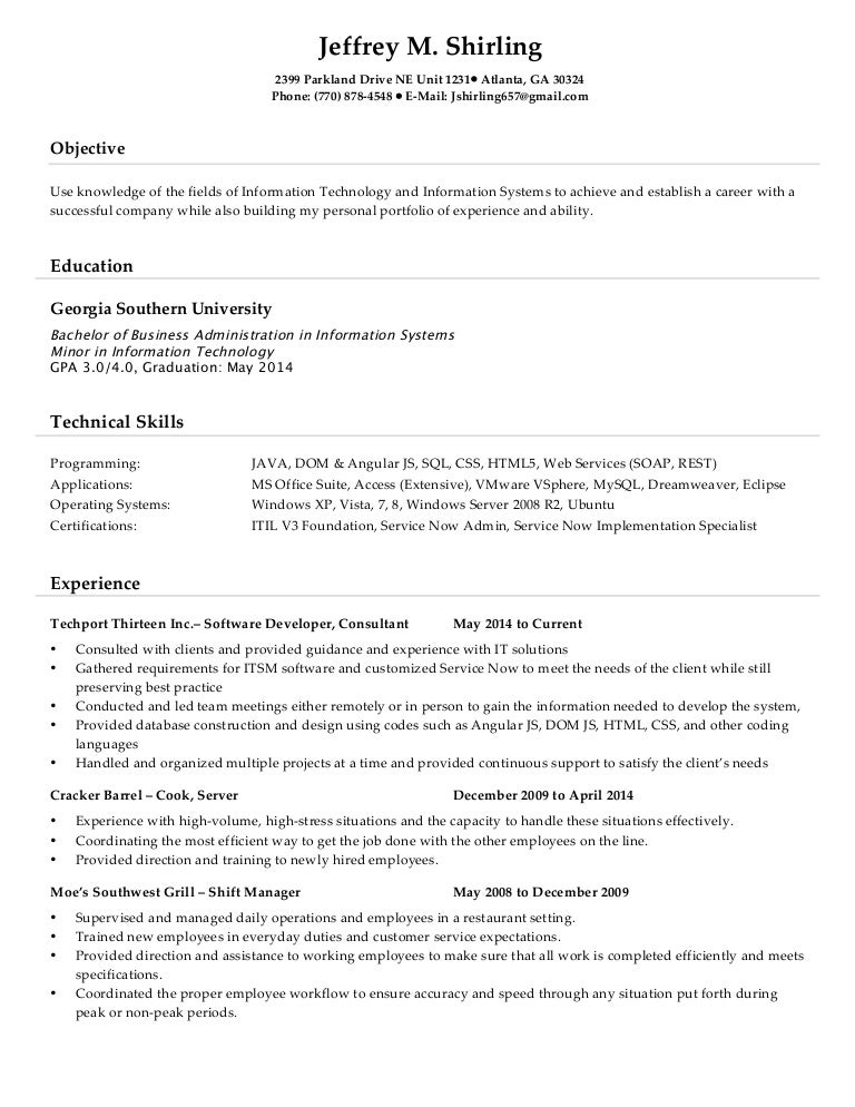 Resume - Jeff Shirling