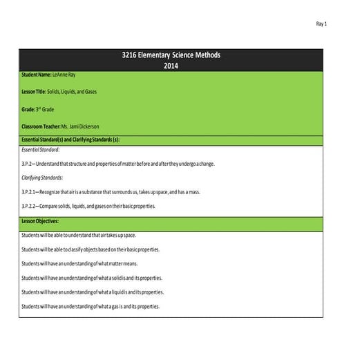 5E Lesson Plan | DOCX