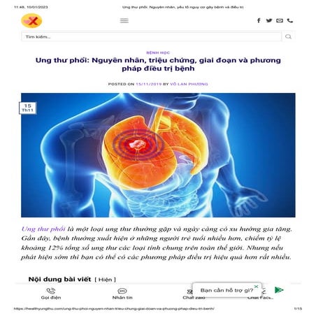 5 dau hieu som cua ung thu phoi ban can biet | PDF