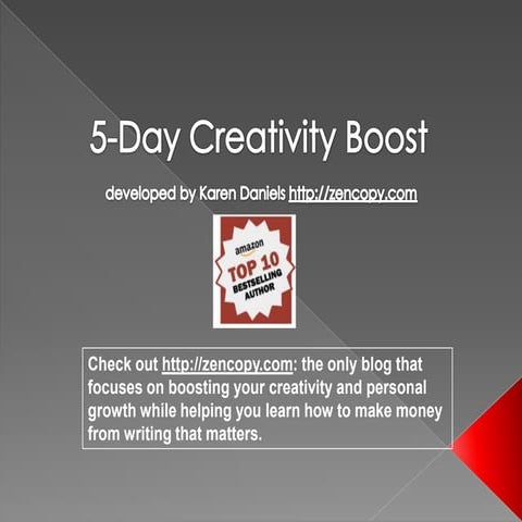 Boost Your Creativity in 5 Days | PPSX | Arts and Crafts | Hobbies & Interests