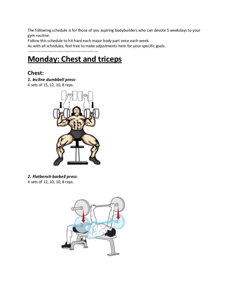5 day workout routine