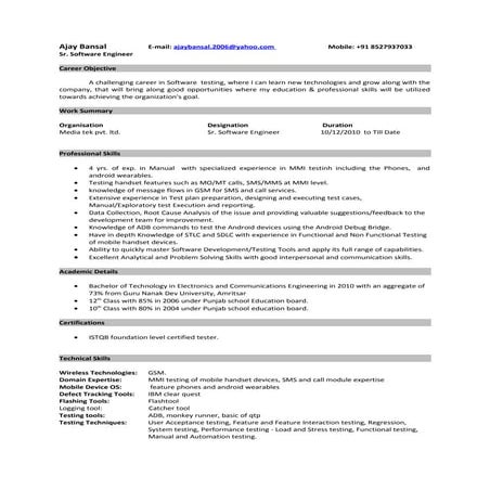 Rajasekar R_resume_Mobile Testing | PDF