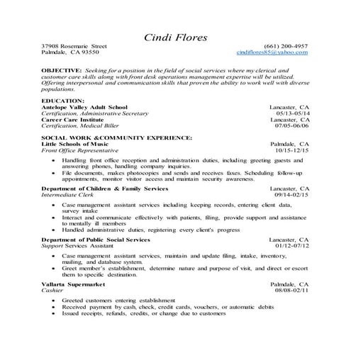 Cindi County resume | DOCX