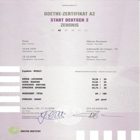 German Certificate - A2 | PDF | Education