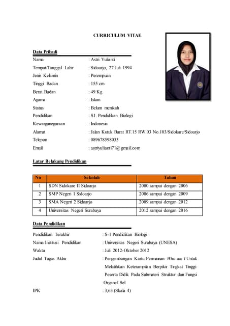 Curriculum vitae | PDF