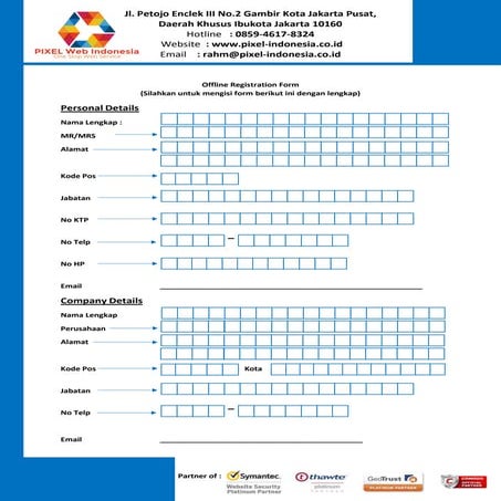 form registrasi pixel terbaru- rahm | PDF