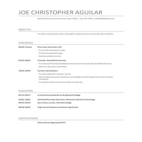 Carol Manley's resume' | DOCX