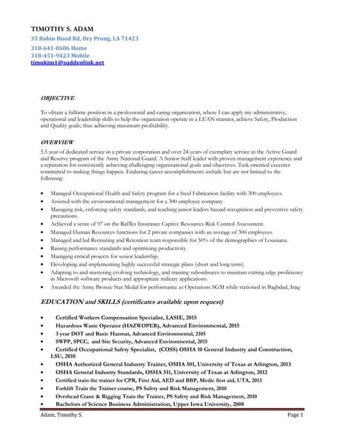 Civilian resume revised | PDF