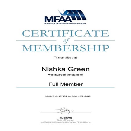 MFAA_MembershipCertificate | PDF