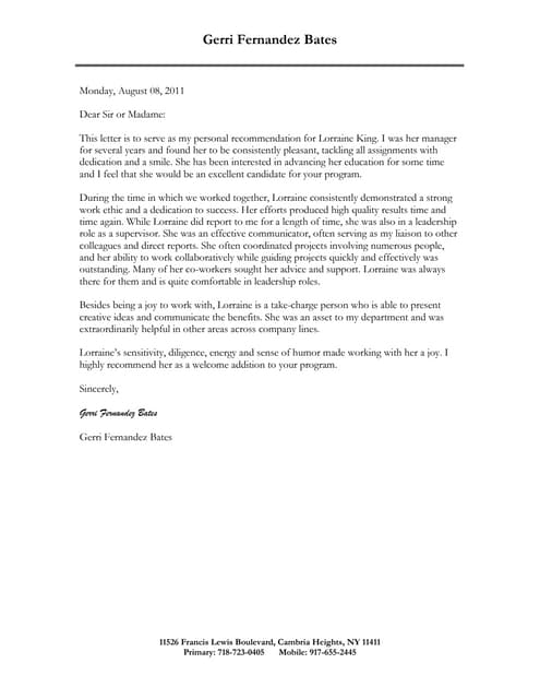 Lisa Recommendation Letter (1) | PDF