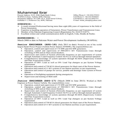 Muhammad Jawad(Resume) | DOC