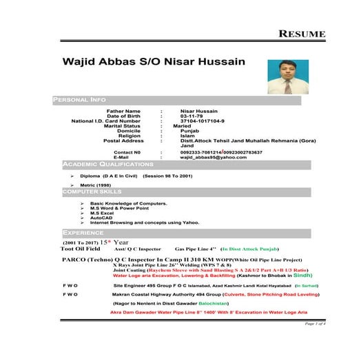 WAJID ABBAS C V(1) | DOC
