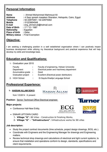 CV - ELV ENGINEER | PDF