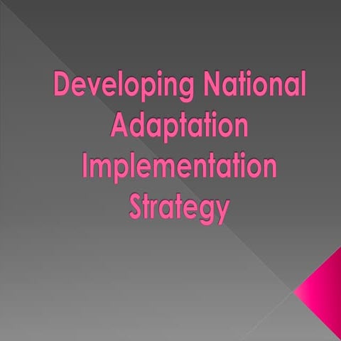 Bangladesh - Developing national adaptation implementation strategy | PDF