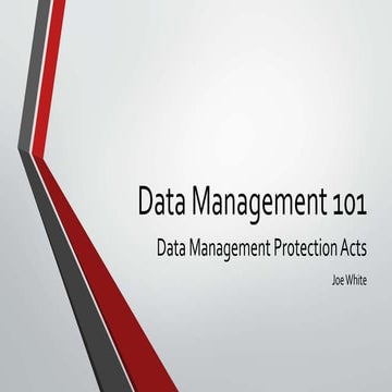 Data Management Protection Acts | PPTX