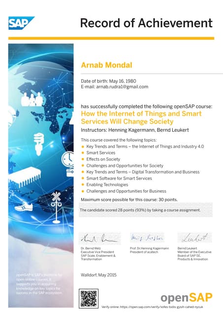 iot1-RecordOfAchievement | PDF