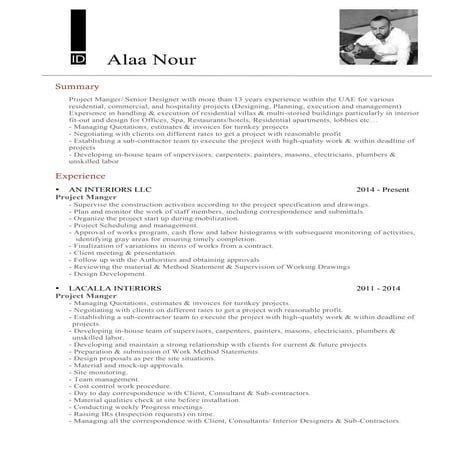 CV - Alaa Nour | PDF